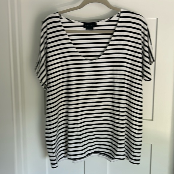 Hatch | Tops | Hatch The Perfect Vee Black White Stripe Size 2 | Poshmark